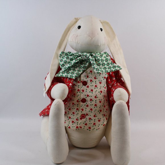 Handmade | Accents | Vintage Handmade Floppy Eared Rabbit Muslin Bunny ...